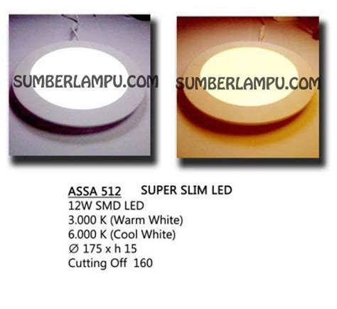 Lampu Downlight Assa Super Slim Led Toko Sumber Lampu