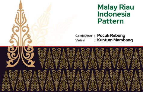 Pattern Malay Riau Batik Songket Tenun Weaving Corak Motif Pucuk
