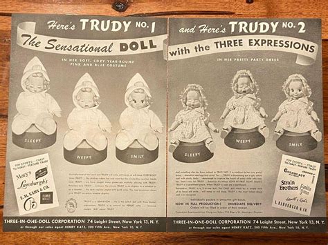 Multi Face Trudy Doll Antiques Vintage