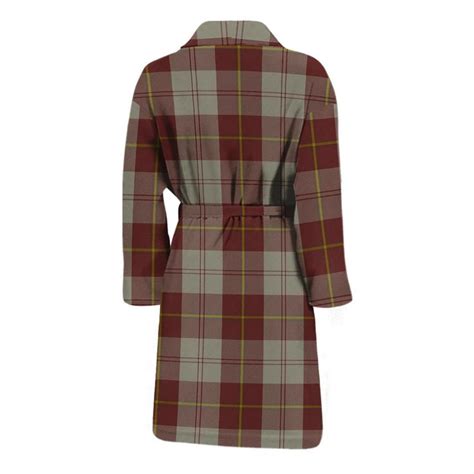 Cunningham Burgundy Dancers Clan Bath Robe Scottish Tartan Cunningham