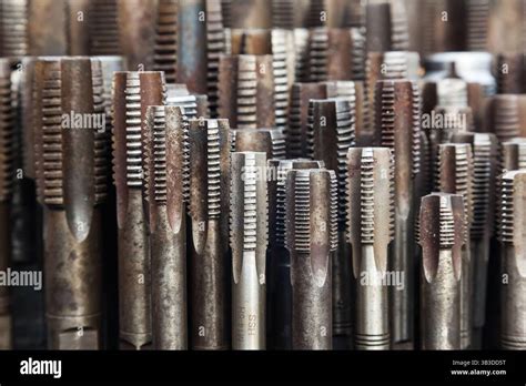 Multiple Thread Taps In Different Sizes Front View Threading Tool