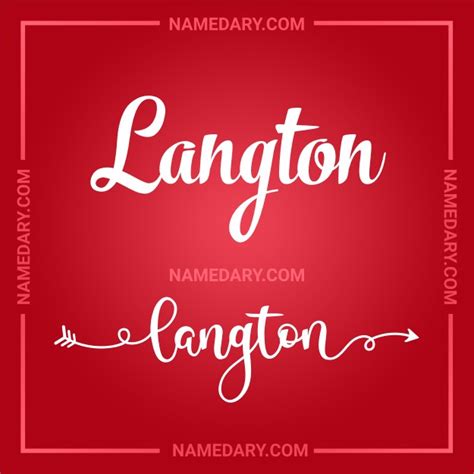 Langton Meaning Origin Traits And More Namedary