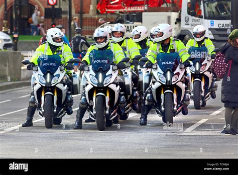 London England Uk Members Of The Metropolitan Police Special Escort