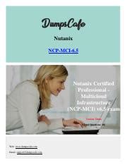 Study Guide for Nutanix NCP-MCI-6.5 Exam Preparation | Course Hero