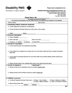 Attending Physicians Statement Blank Fillable Template Fill Out