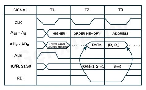 8085 Microprocessor Memory Read Cycle And Memory Write Cycle Genx Techy
