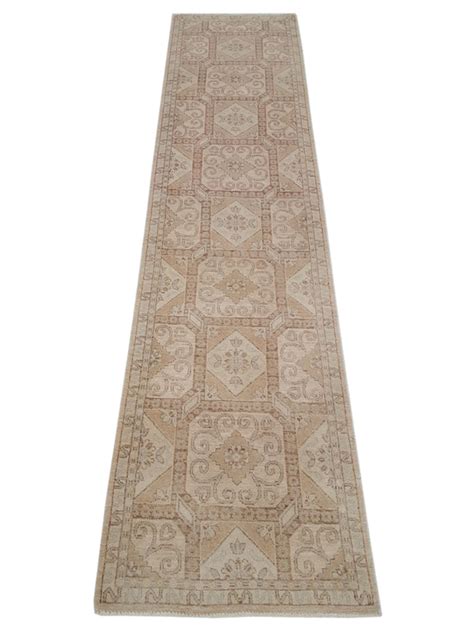 Pacific Khotan 39852 Ivory Ltbrown Transitional Hand Knotted Rug