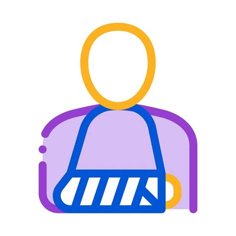Arm Gipsum Bandage Man Silhouette Vector Icon 17420665 Vector Art At