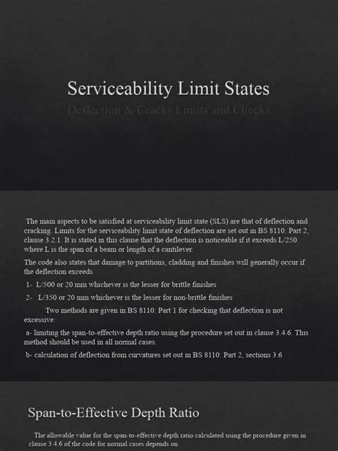 Serviceability Limit States Pdf Beam Structure Reinforced Concrete