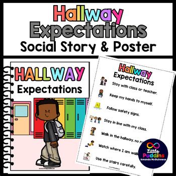 Hallway Rules Expectations Social Stories And Posters For Autism Education