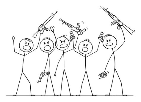 How To Draw Guns For Stick Figures
