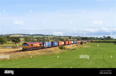 Db Cargo Class 66 Diesel Locomotive On The West Coast Mainline In