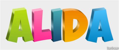 Alida Text Effect And Logo Design Name