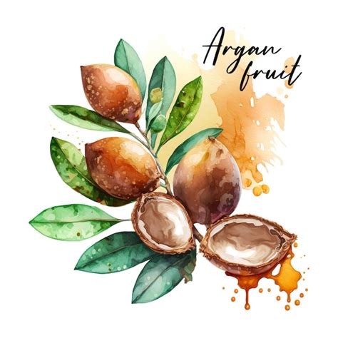 Premium Vector Branch Of The Argan Tree Can Be Used As A Design Element For The Decoration Of