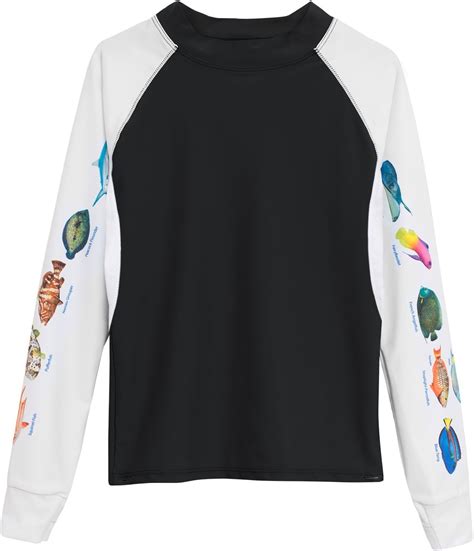 Tuga Womens Snorkel Rash Guard Caribbean Fish Id Upf 50 Usa Made