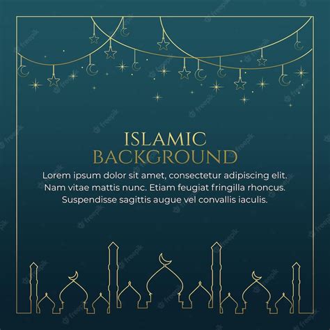 라마단 카림을 위한 이슬람 배경 디자인 프리미엄 벡터