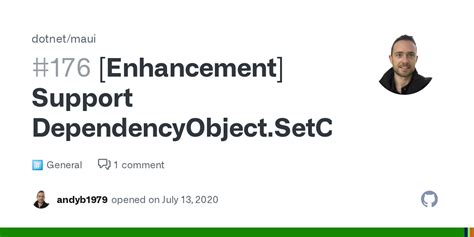 Enhancement Support Dependencyobjectsetcurrentvalue · Dotnet Maui · Discussion 176 · Github