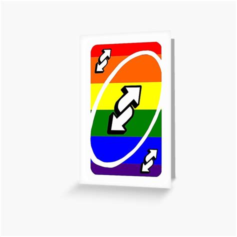 Rainbow Uno Reverse Greeting Card For Sale By Arnaaz Redbubble