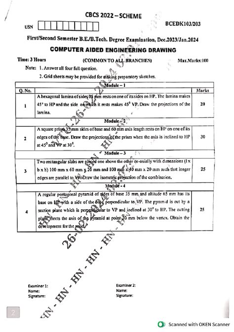 Question Paper 6 Cbcs 2022 Scheme Usn Semester Degree Examination