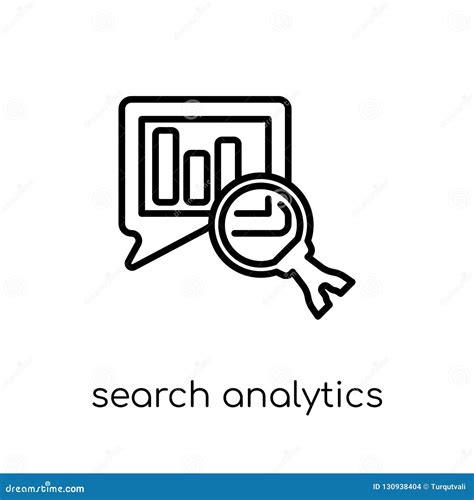 Search Analytics Icon Trendy Modern Flat Linear Vector Search A Stock Vector Illustration Of