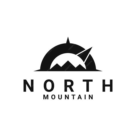 Premium Vector North Mount Compass For Adventure Outdoor Logo Design