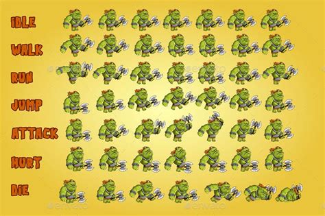 Cyclops 2d Game Character Sprite Sheet Cyclops Sprite Walk Cycle