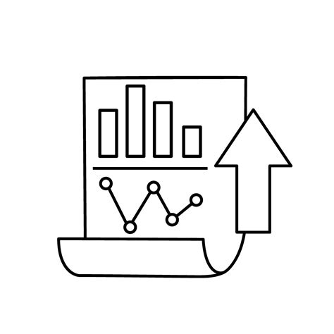 Data Analysis Line Icon Vector Analytics Illustration Sign Statistics