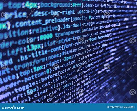 Abstract Screen Of Web Developer Programmer Occupation Seo Optimization Html5 Concept Macro