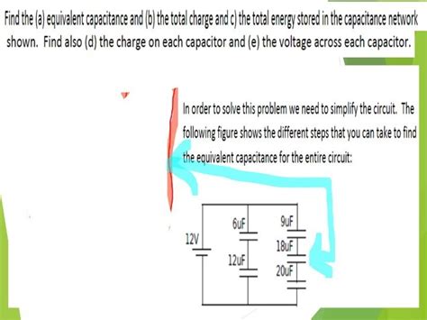 Find The A Equivalent Capaciance And B The Total Charge And O The