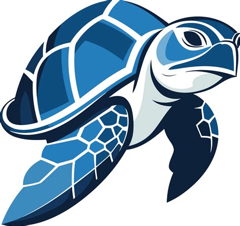 Bold Blue Sea Turtle Logo Design With Sharp Lines 49422264 Vector Art