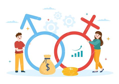 Illustration Du Sexisme Avec Linégalité Des Sexes Entre Les Hommes Et