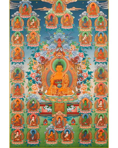 35 Buddhas Thangka For Confession Nagarjuna Tradition Eri Style Pa