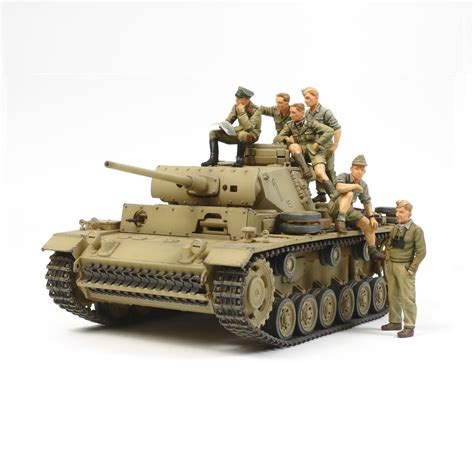 Tamiya German Panzer Iii Ausf L Plastic Model Kit W Rommel And Dak Tank