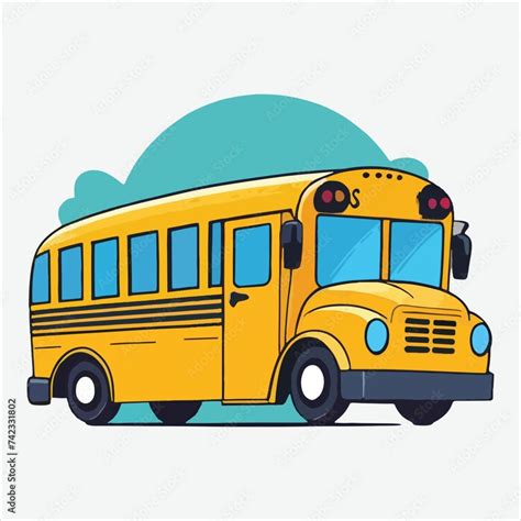 Cute School Bus Vector Stock Vector