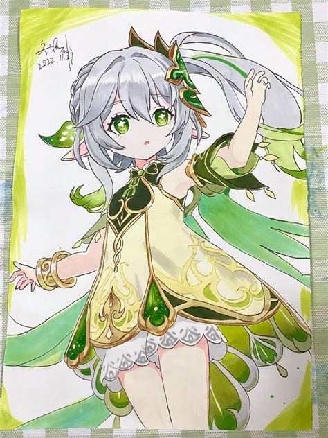 原神草神照片简笔画怎么画简单（推荐13张） 简笔画图片大全