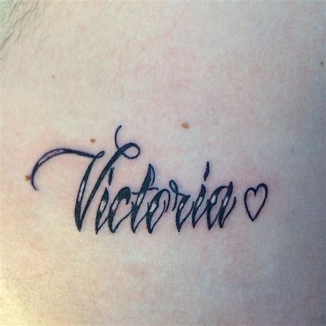 Victoria Name Tattoo