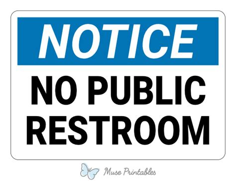 No Public Restroom Sign Printable Libreriauacj Mx