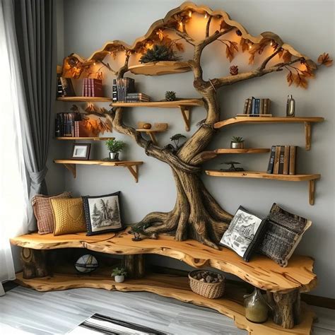 Tree Shaped Bookshelf Creative DIY Plans Stylish Designs