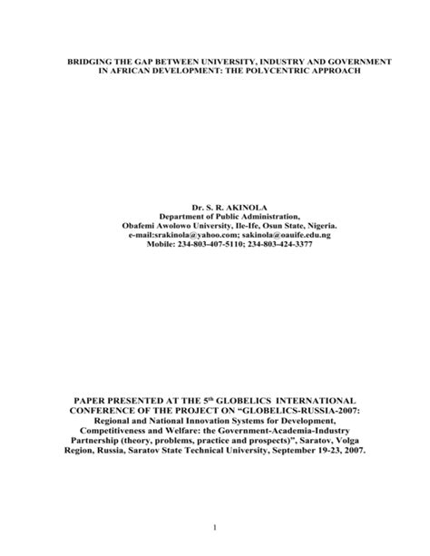 The Polycentric Approach