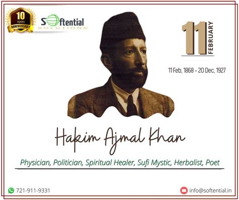 Hakim Ajmal Khans Birth Anniversary Sufi Mystic Spiritual Healer Sufi