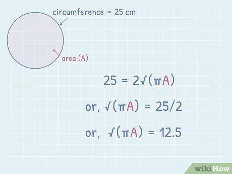 How To Find The Area Of A Circle Using Its Circumference Steps