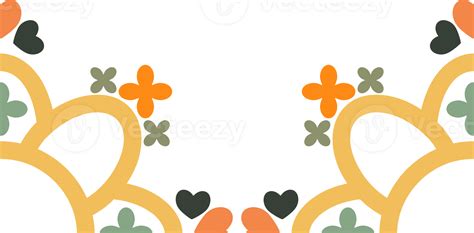 Vivid Floral Shapes In Flat Form 60351065 Png