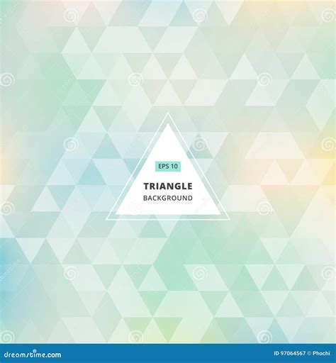 Blue Green Abstract Triangle Pattern Background Seamless Stock Vector