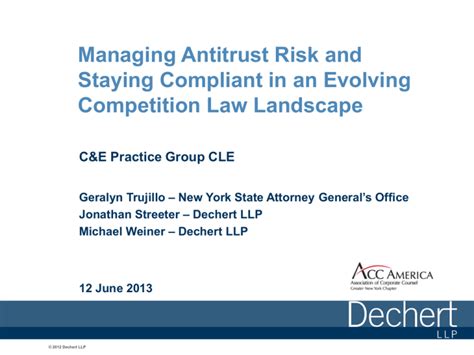 Managing Antitrust Risk And Staying Compliant In An Evolving