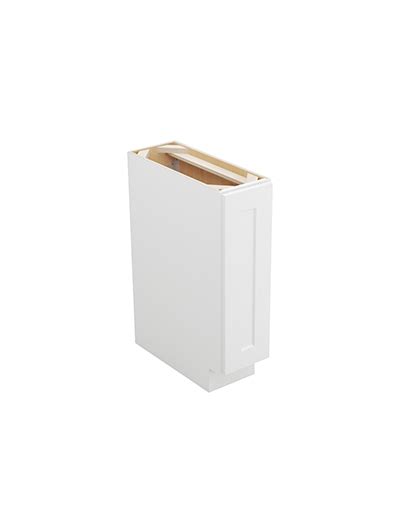 Ws Bt9 Shaker White 9 Single Door Base Cabinet
