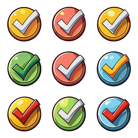 Colorful Check Mark Icons For Approval And Confirmation Premium Ai