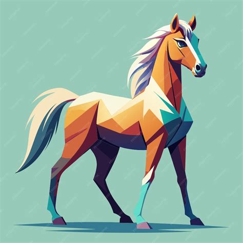 Illustreted Hourse Full Body With No Background Vector Illustration Flat 2 Premium Ai