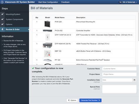 Classroom Av System Builder Extron