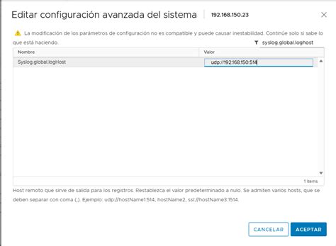Configurar Reenvío De Log A Syslog En Vmware Vcenter Proyecto A