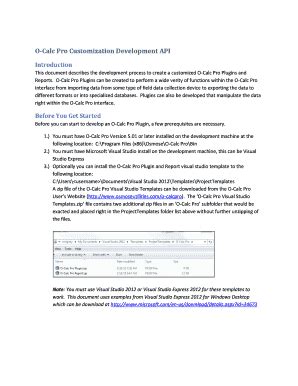 Fillable Online O Calc Pro Customization Development API Fax Email Print PdfFiller